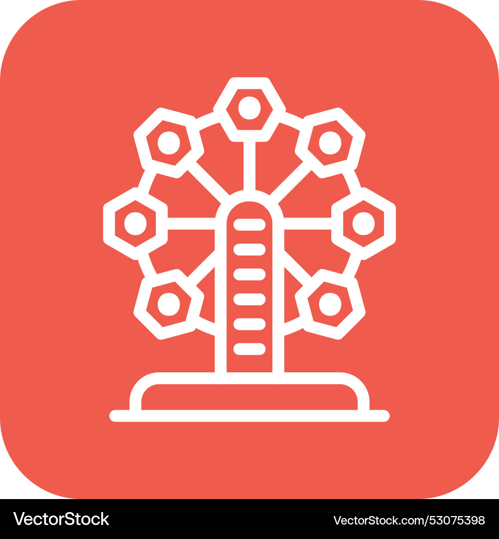 Ferris wheel icon design Royalty Free Vector Image