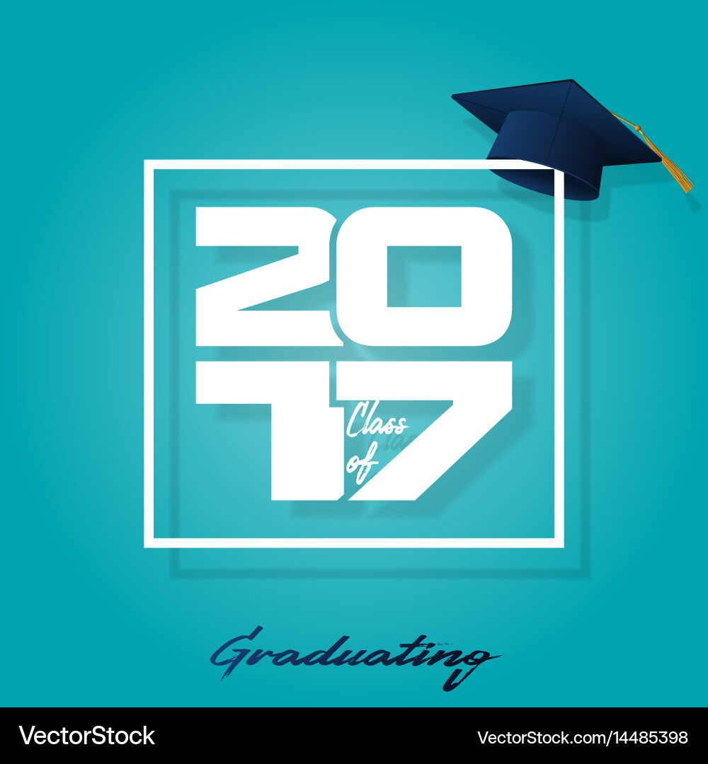 Lettering class of 2017 Royalty Free Vector Image