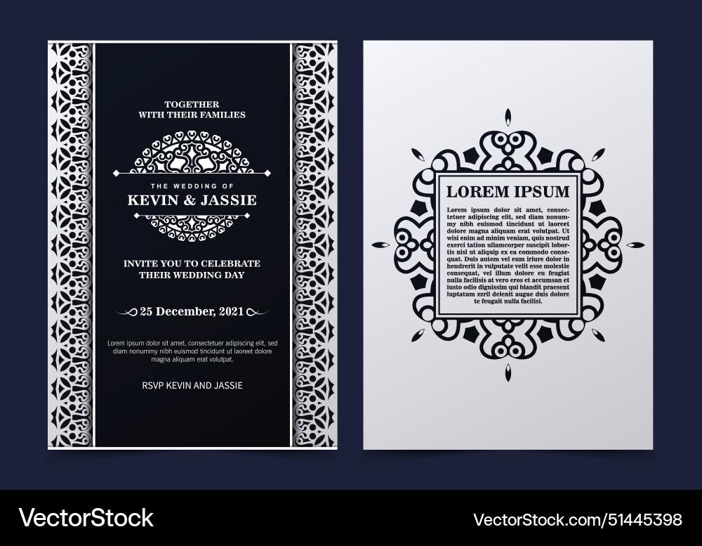Modern vintage style invitation card design Vector Image