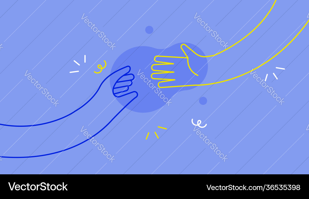 People hands reaching out for each other concept Vector Image