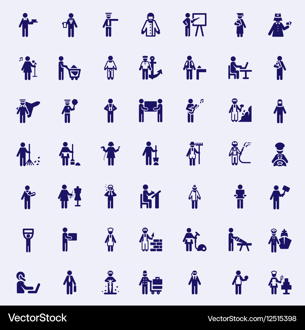 Professional Stick Figures Royalty Free Vector Image