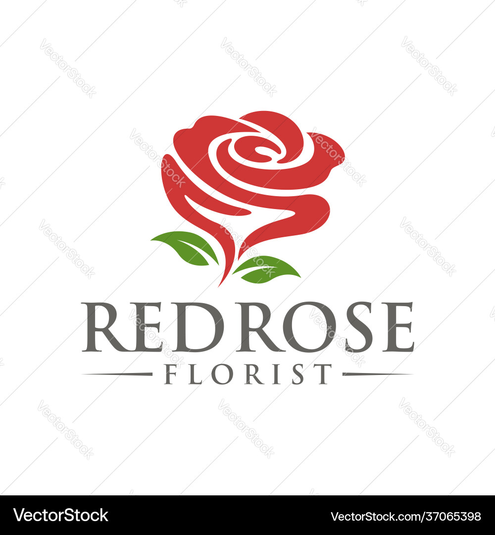 Rose logo design template Royalty Free Vector Image
