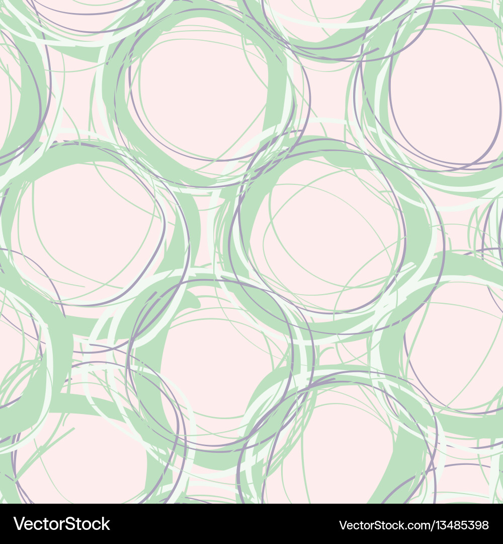 Scribble circles seamless pattern Royalty Free Vector Image