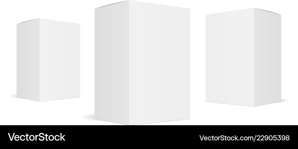Three white blank boxes Royalty Free Vector Image