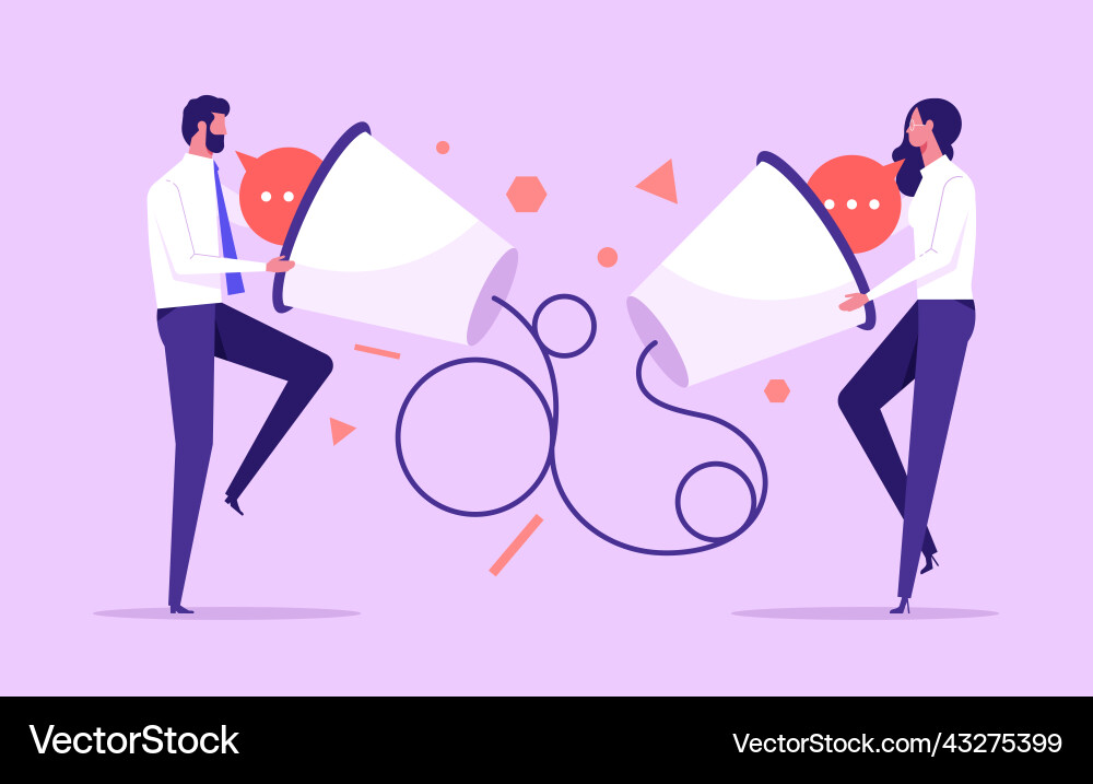Communication in business concept Royalty Free Vector Image