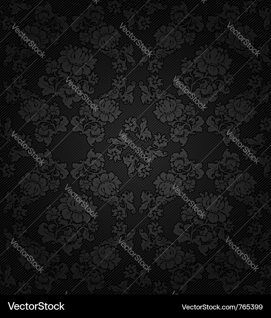 Dark Floral Brocade Background Royalty Free Vector Image