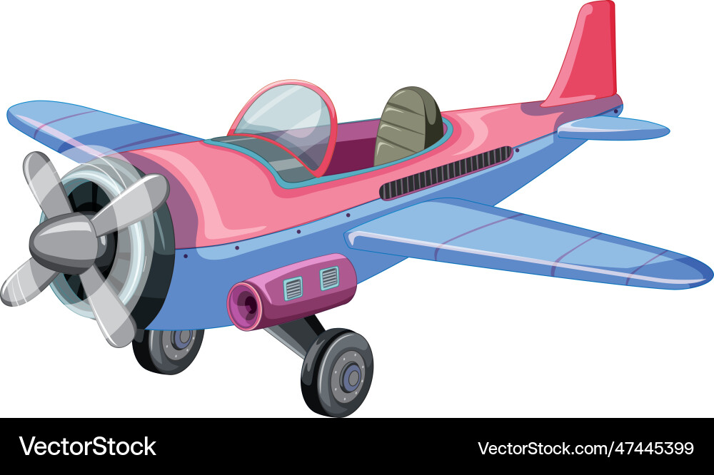 Isolated jet plane cartoon Royalty Free Vector Image