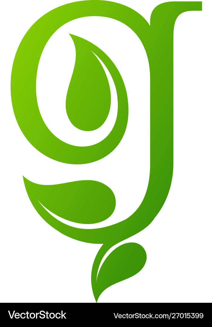 Letter g grow logo design Royalty Free Vector Image