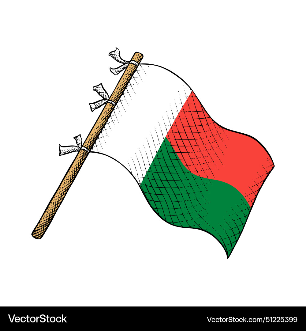 Madagascar flag Royalty Free Vector Image - VectorStock