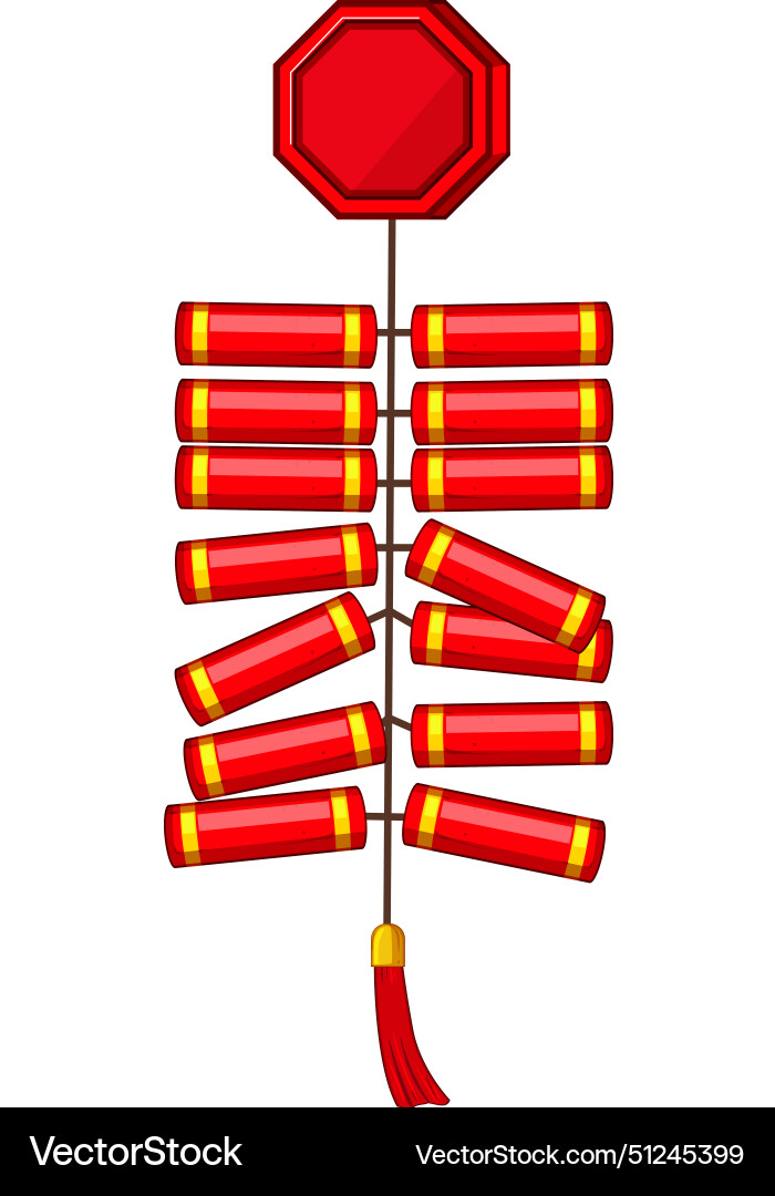 New chinese firecracker cartoon Royalty Free Vector Image