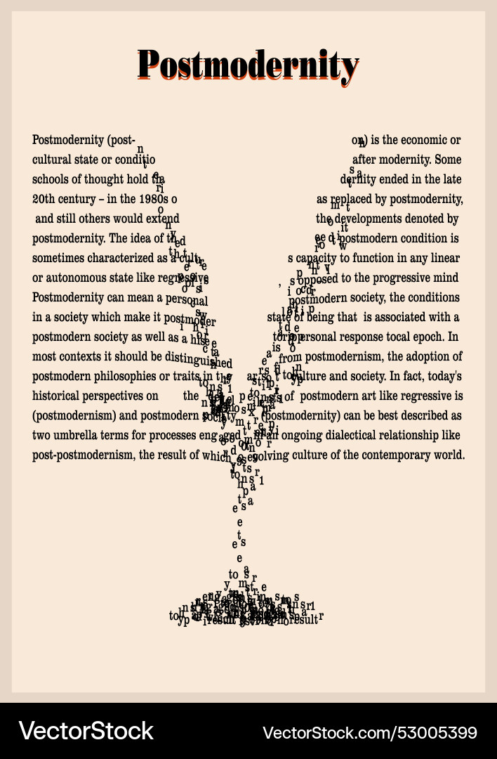 Postmodernity conceptual vintage poster inspired Vector Image