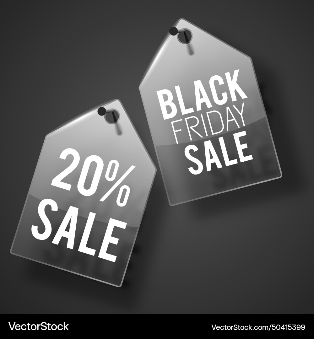Sale black tag set Royalty Free Vector Image - VectorStock