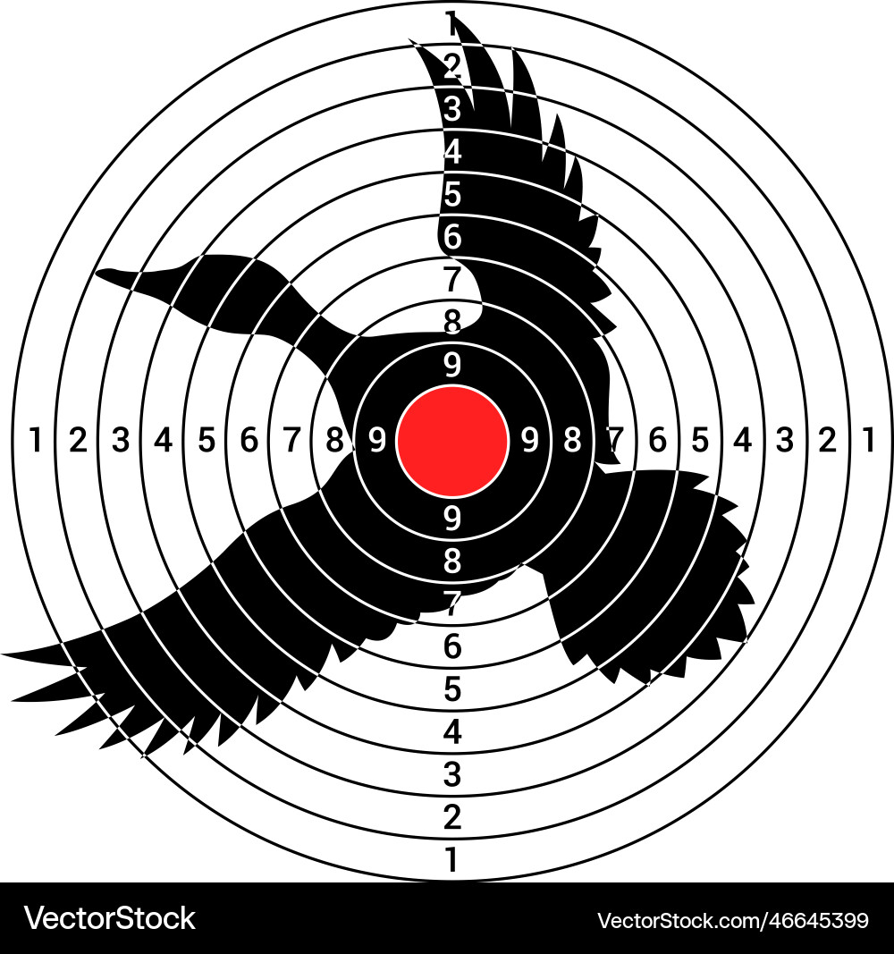 Target for Shooting - Duck Silhouette Royalty Free Vector