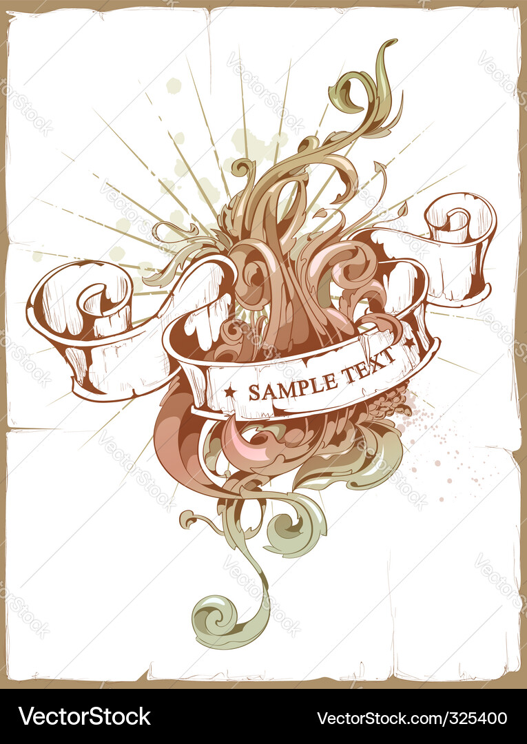 Antique Ribbon Scroll Royalty Free Vector Image