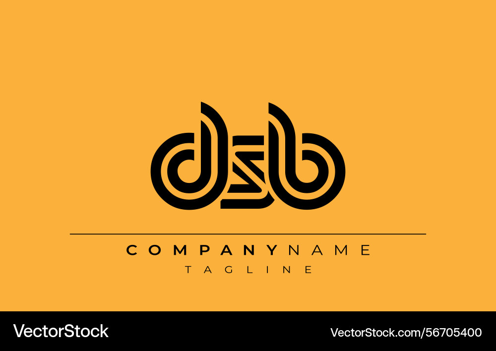 Dsb creative unique modern letter logo design Vector Image