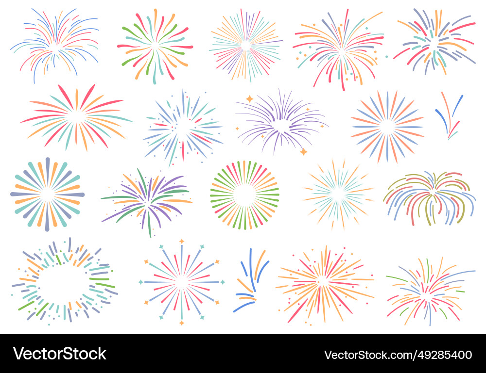 Festive Fireworks Celebration Royalty Free Vector Image