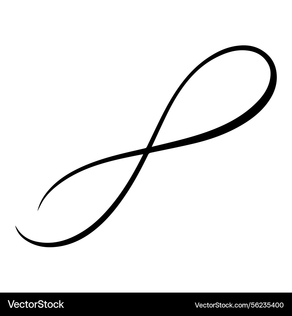 Flowing infinity symbol eternal connection Vector Image