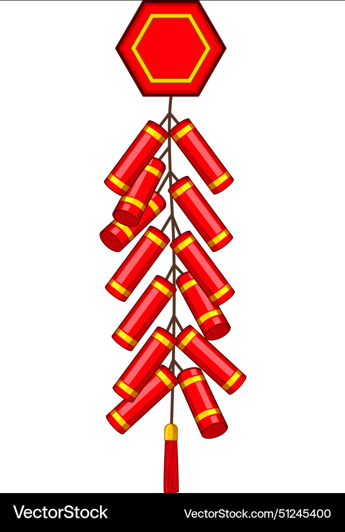 Lunar chinese firecracker cartoon Royalty Free Vector Image