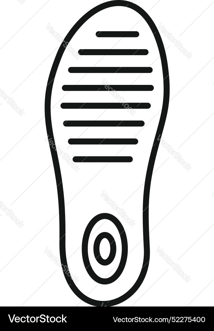 Orthopedic insole providing arch support Vector Image
