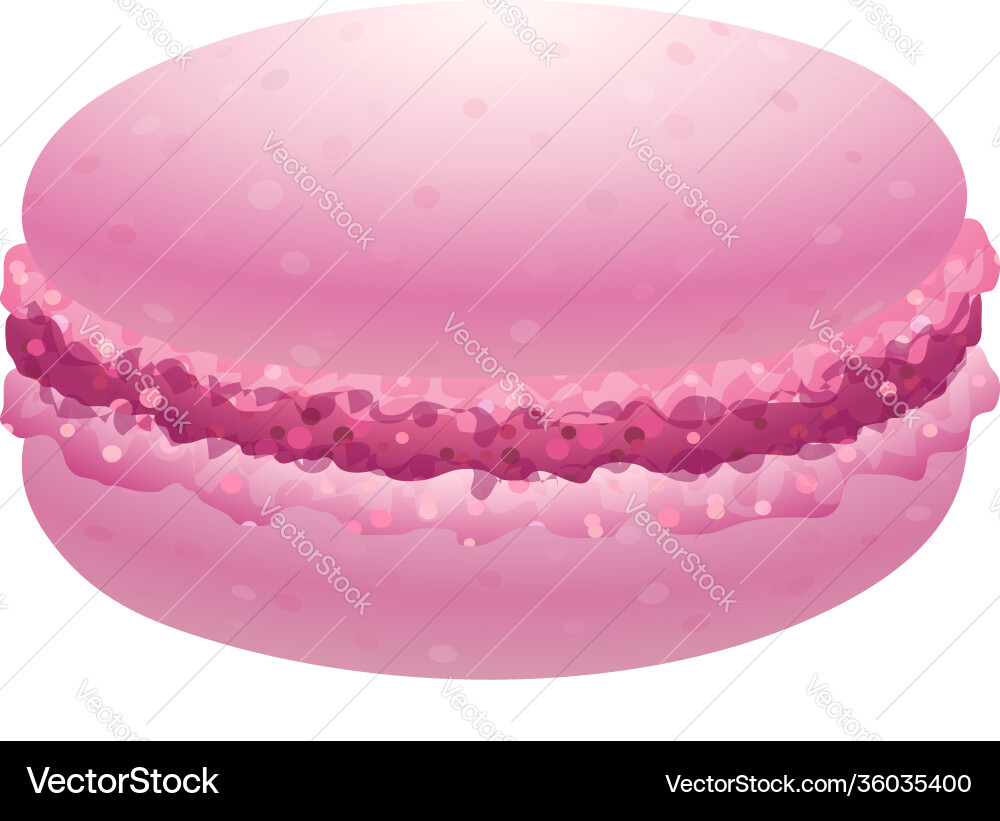 Pink macaroon icon cartoon style Royalty Free Vector Image