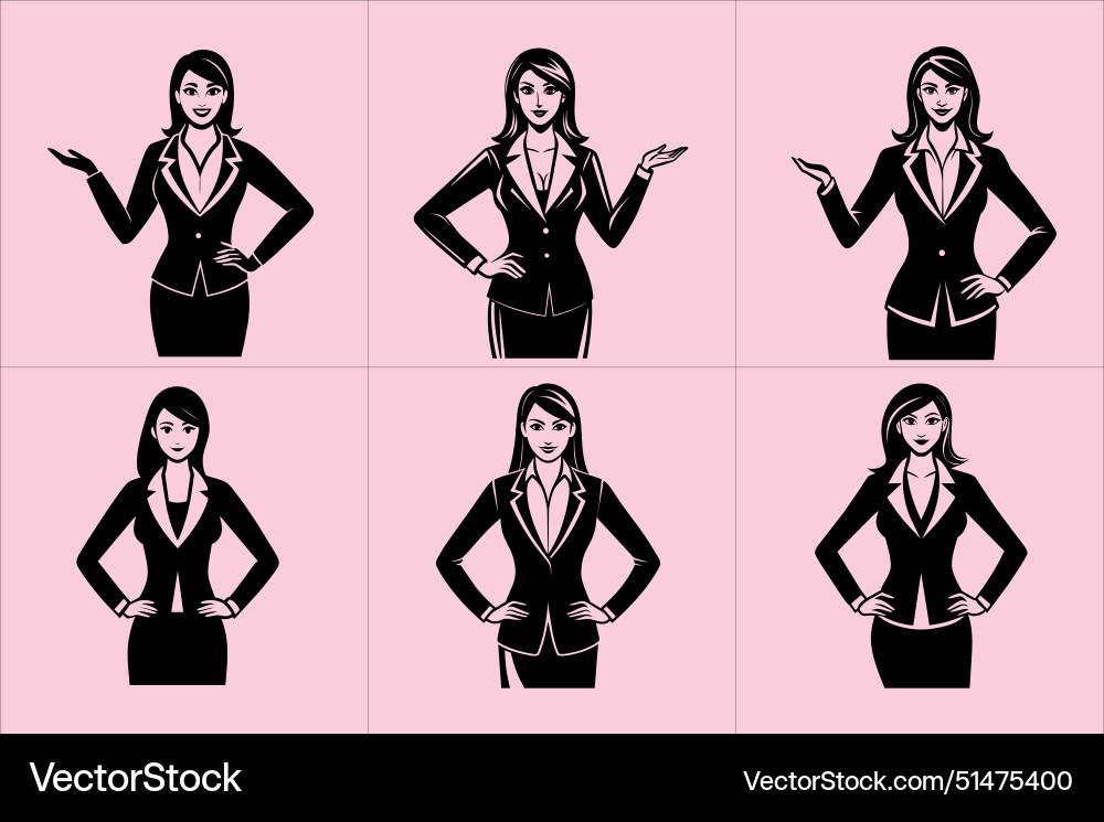 Print business woman Royalty Free Vector Image