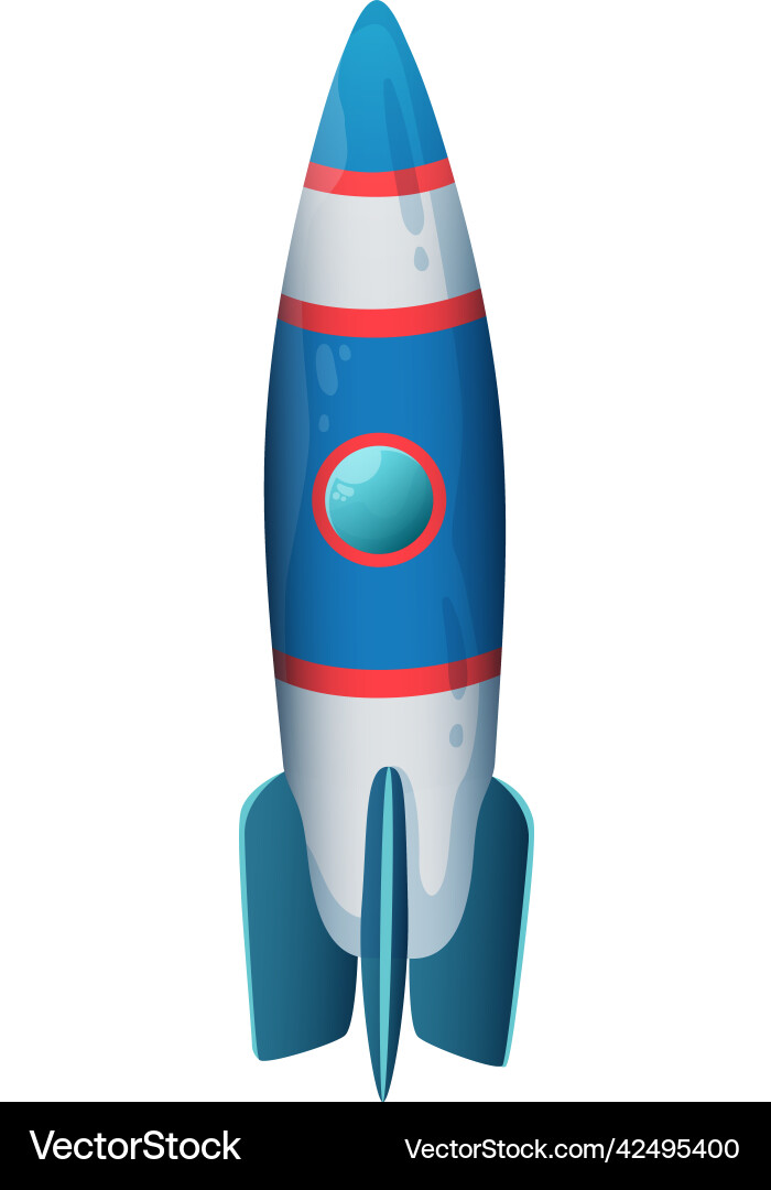 Rocket spacecraft space composition Royalty Free Vector