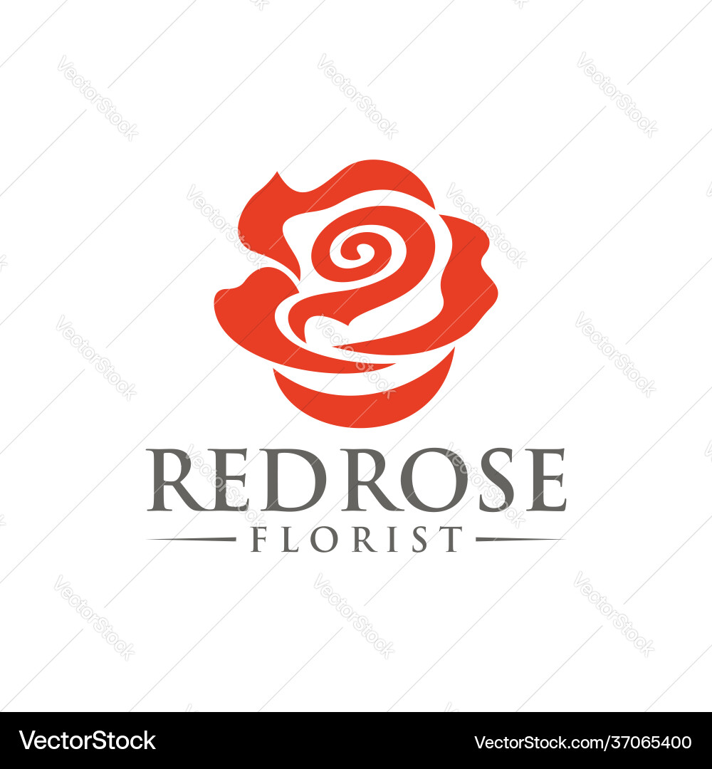 Rose logo design template Royalty Free Vector Image
