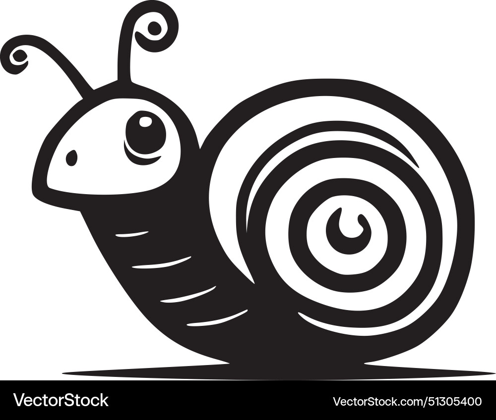 Snail - black and white isolated icon Royalty Free Vector