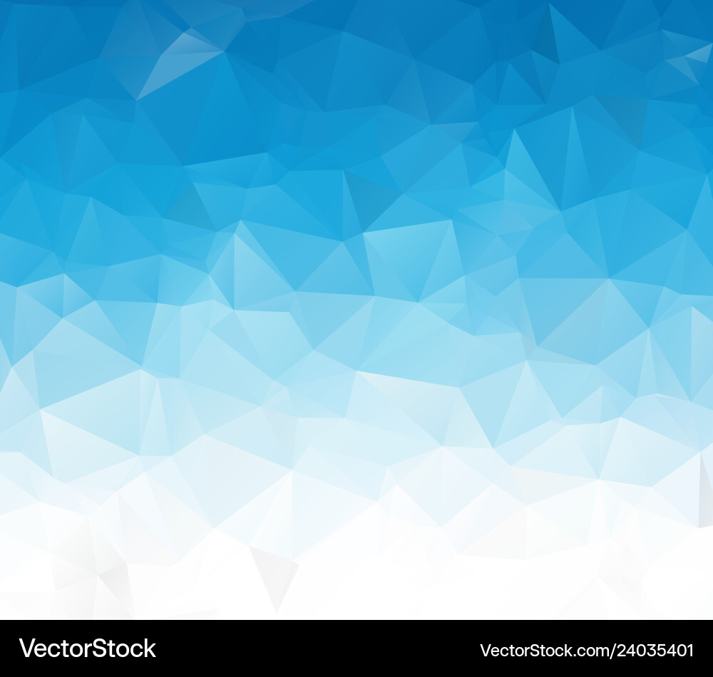 Blue white light polygonal mosaic background Vector Image