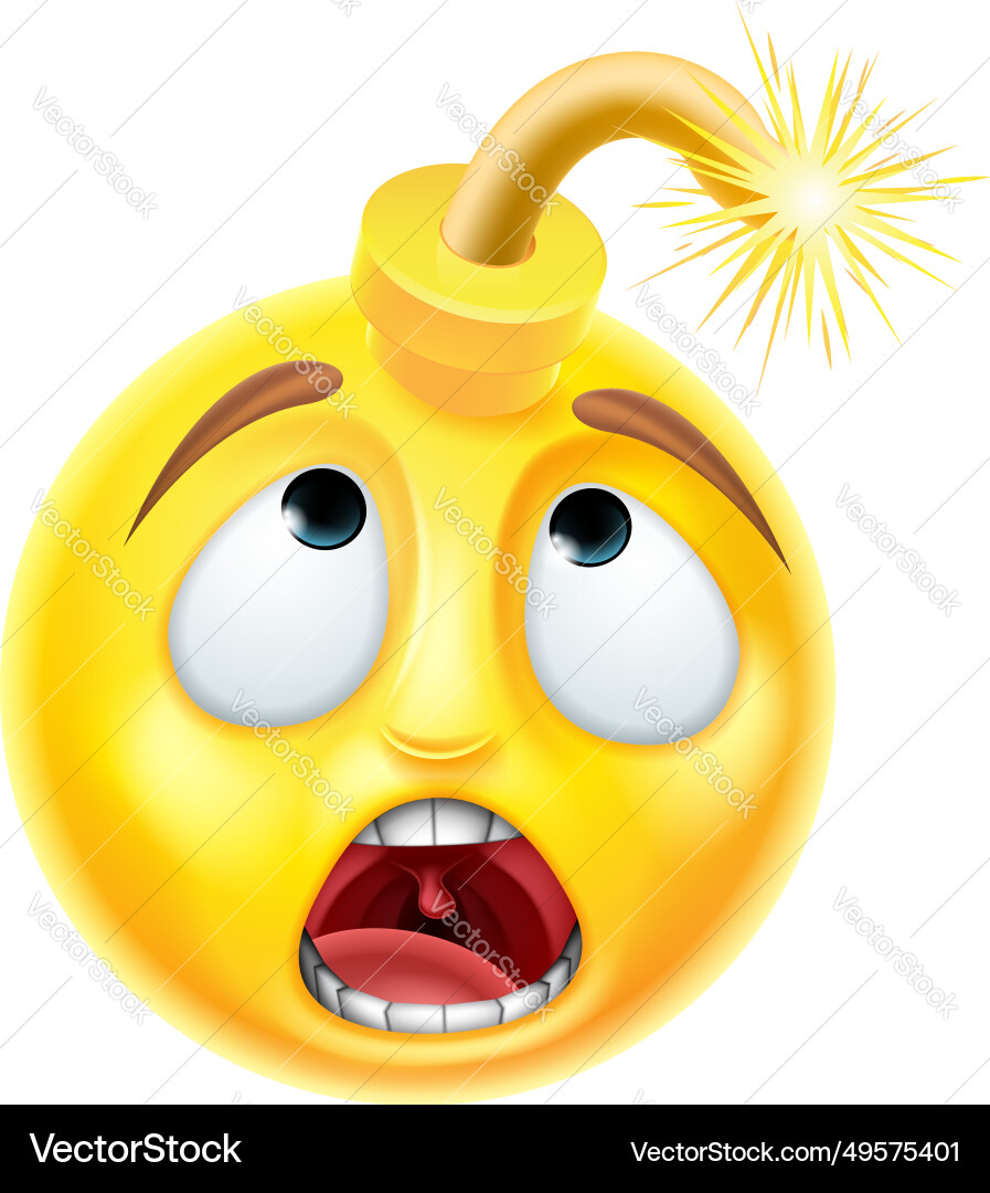 Bomb emoji emoticon Royalty Free Vector Image - VectorStock