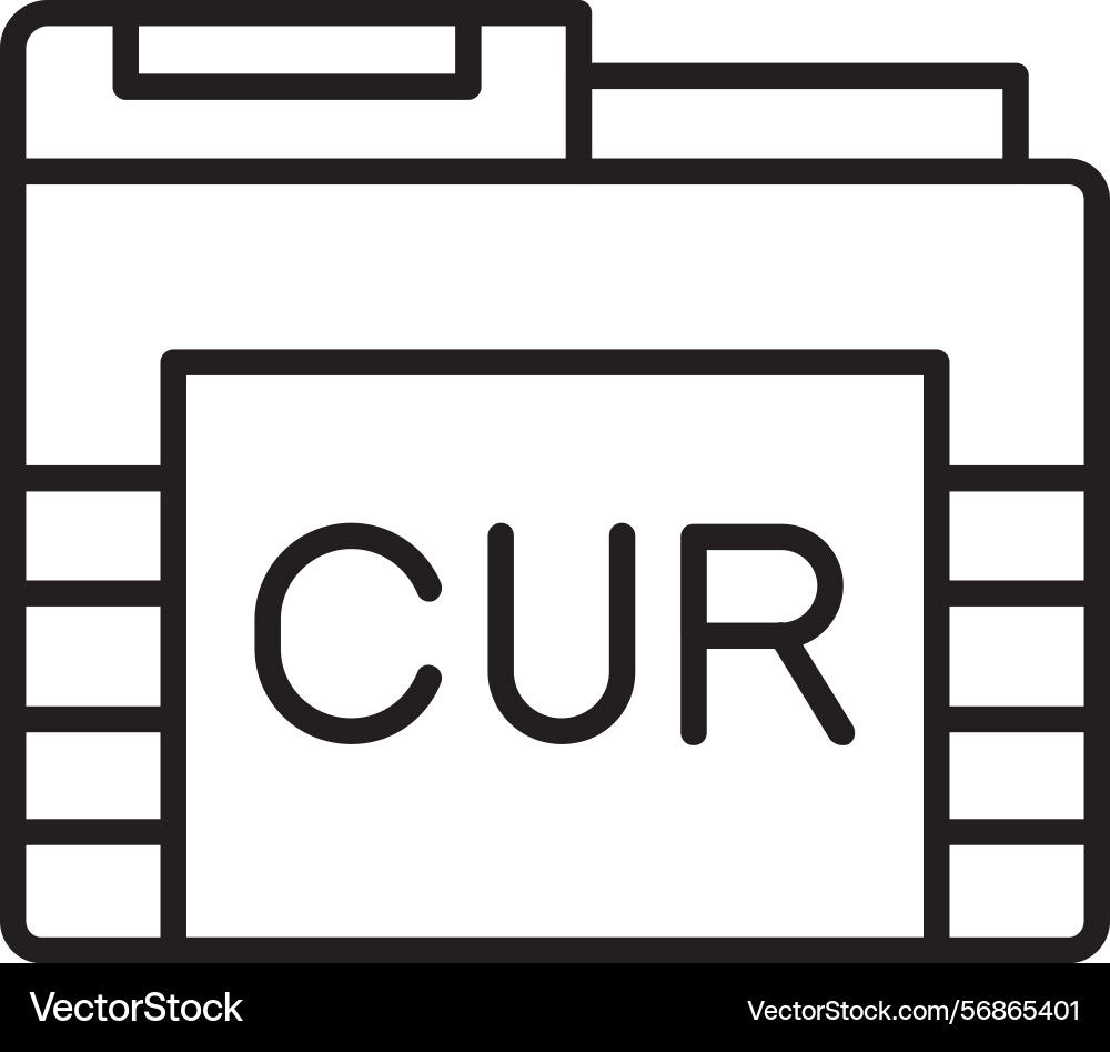 Cur folder icon Royalty Free Vector Image - VectorStock
