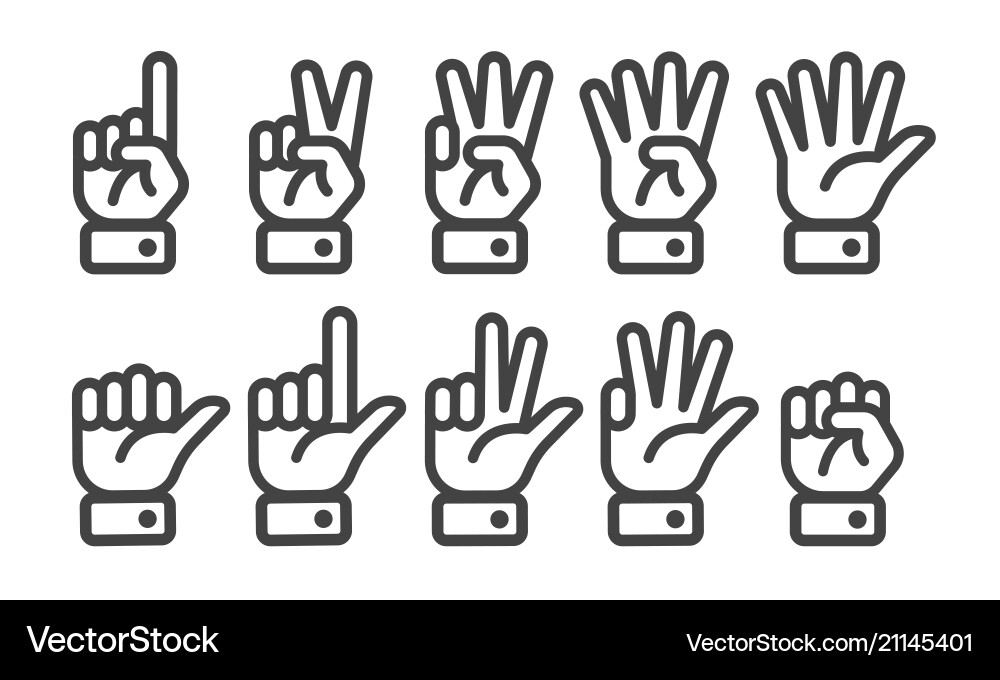 Sign Language Number 8 Vector Images (over 130)