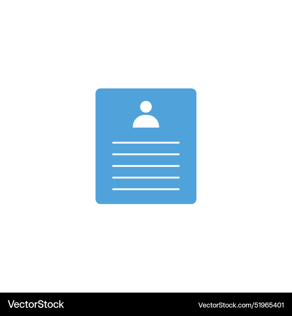 Flat cv icon symbol Royalty Free Vector Image - VectorStock