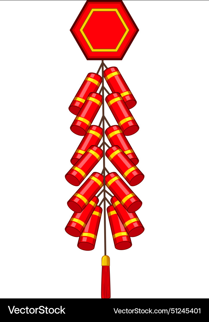 Lantern chinese firecracker cartoon Royalty Free Vector