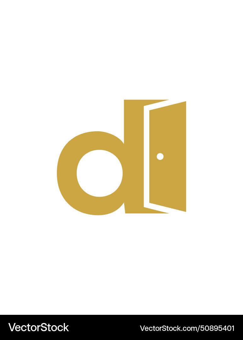 Letter d door logo Royalty Free Vector Image - VectorStock