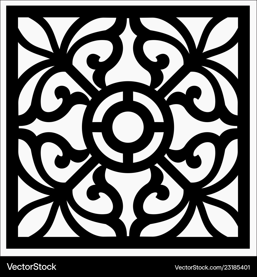 Square ornament Royalty Free Vector Image - VectorStock