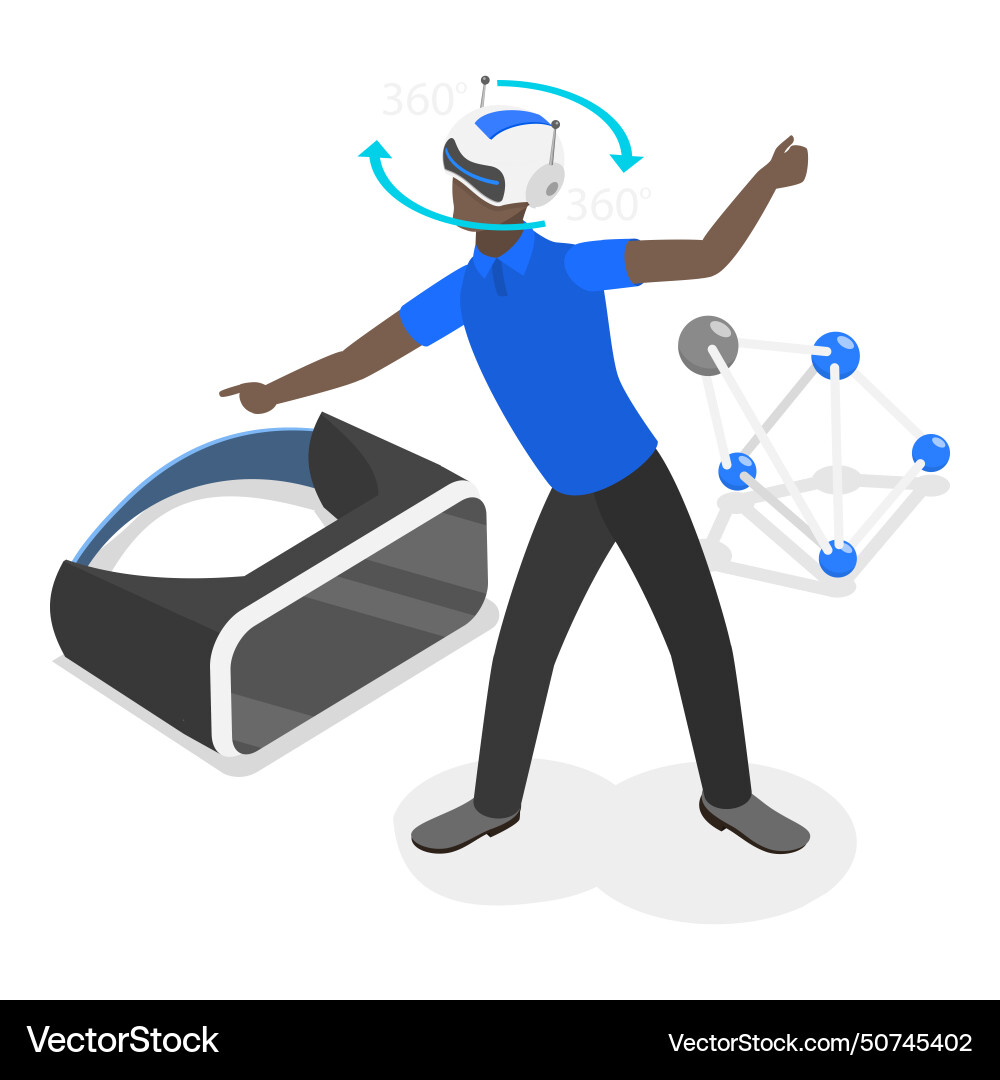 3d isometric flat of extended Royalty Free Vector Image