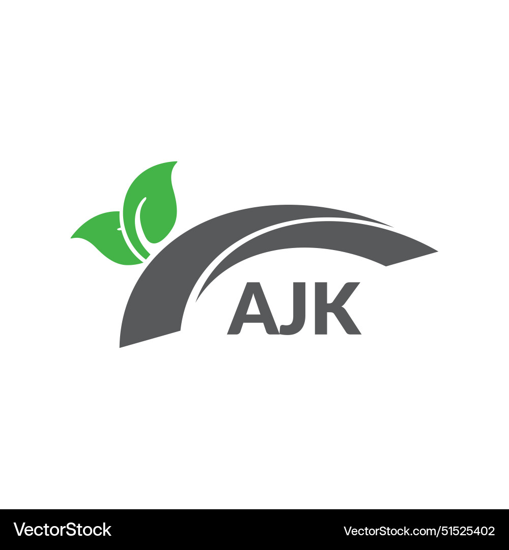 Ajk letter logo design on white background Vector Image