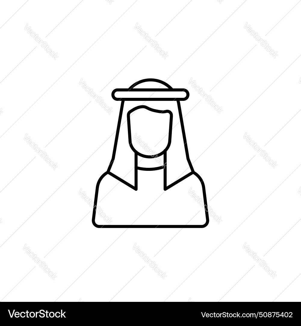 Arabic man icon set kuwait muslim sheikh Vector Image