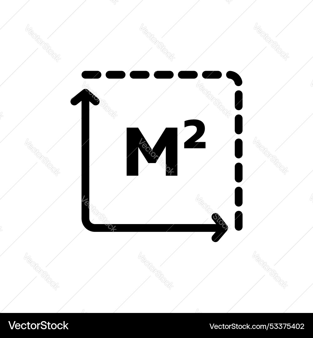 Increase Scale Spacing Icon Area And Dimension Icon Set Square Size