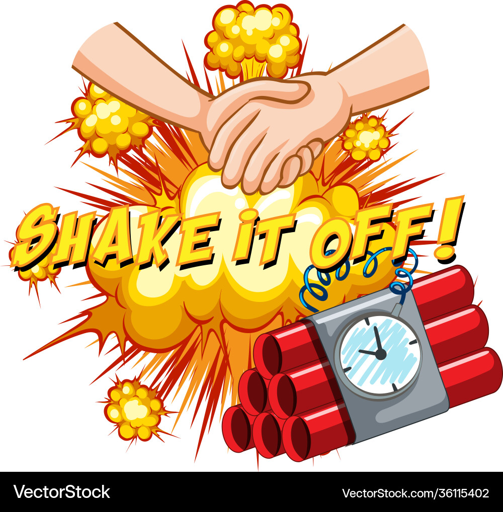 Comic speech bubble with shake it off text Vector Image