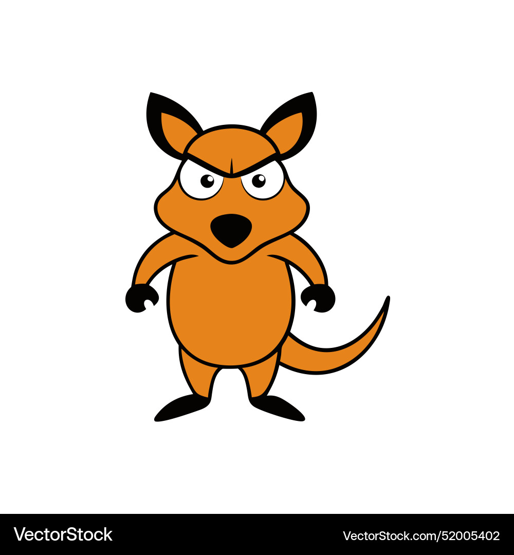 Eastern bandicoot rodent angry icon Royalty Free Vector