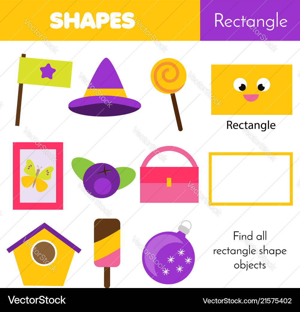Geometric Shapes for Kids Learning Royalty Free Vector Image