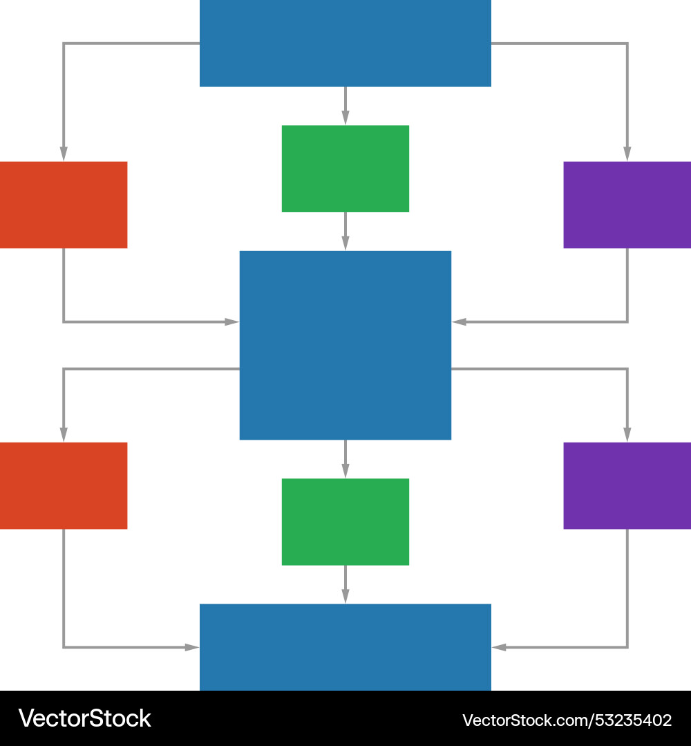 Infographic element connection diagram color Vector Image
