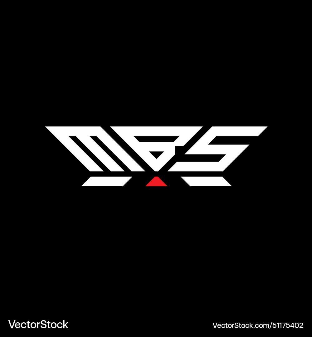 Mbs letter logo design mbs simple and modern logo Vector Image