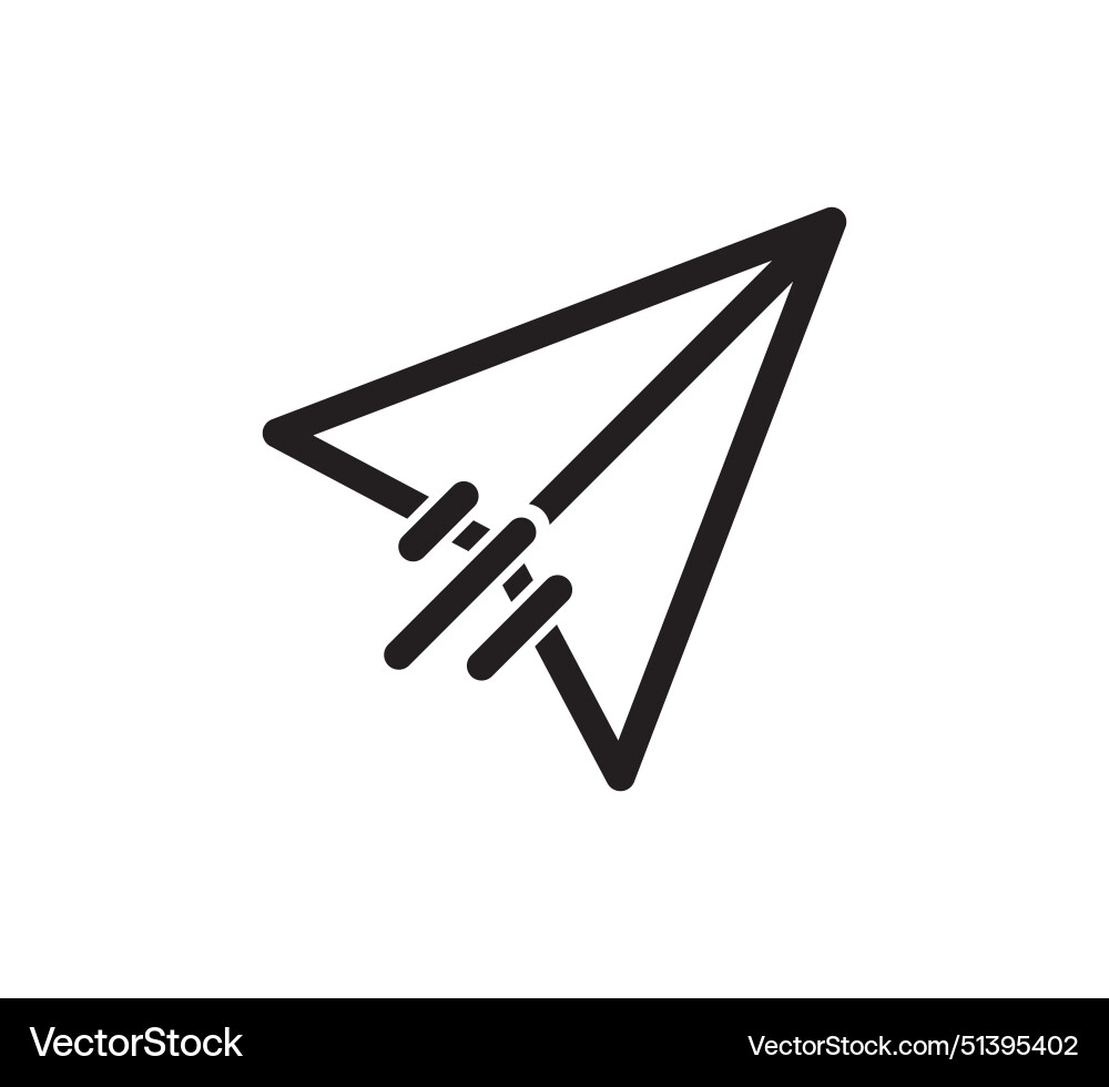 Message icon logo paper plane Royalty Free Vector Image