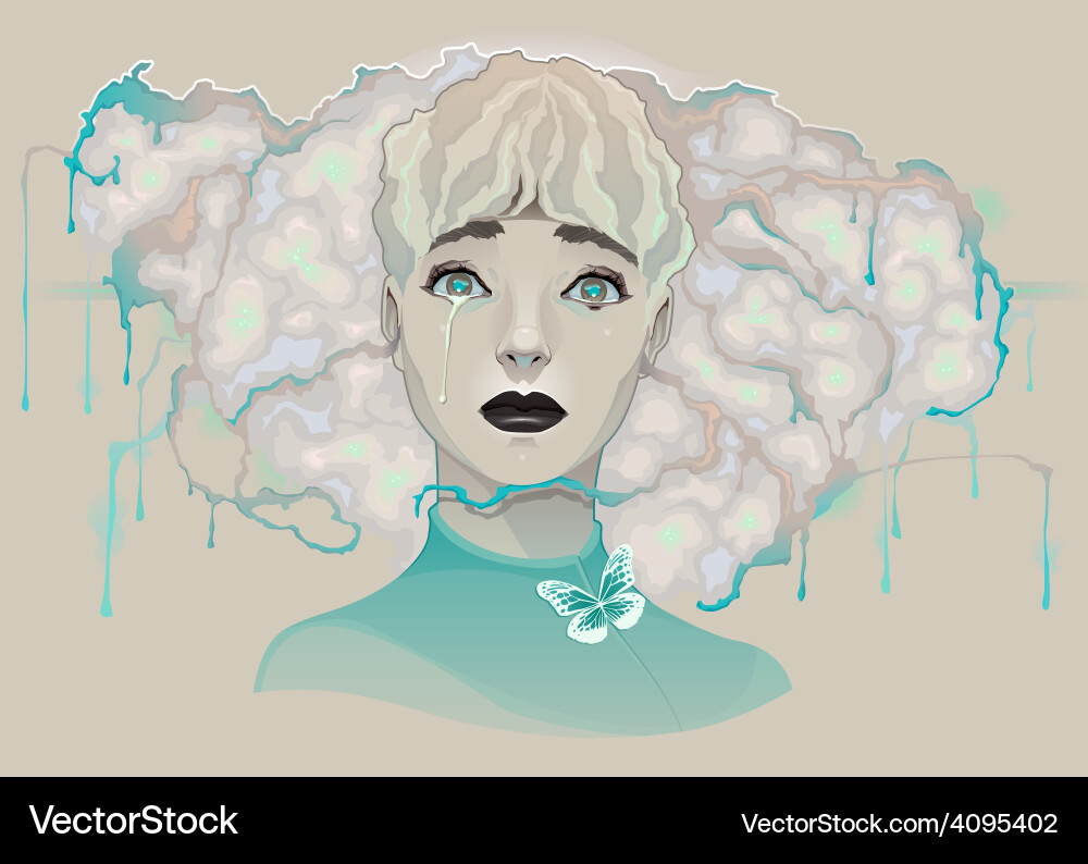 Portrait of a lady Royalty Free Vector Image - VectorStock