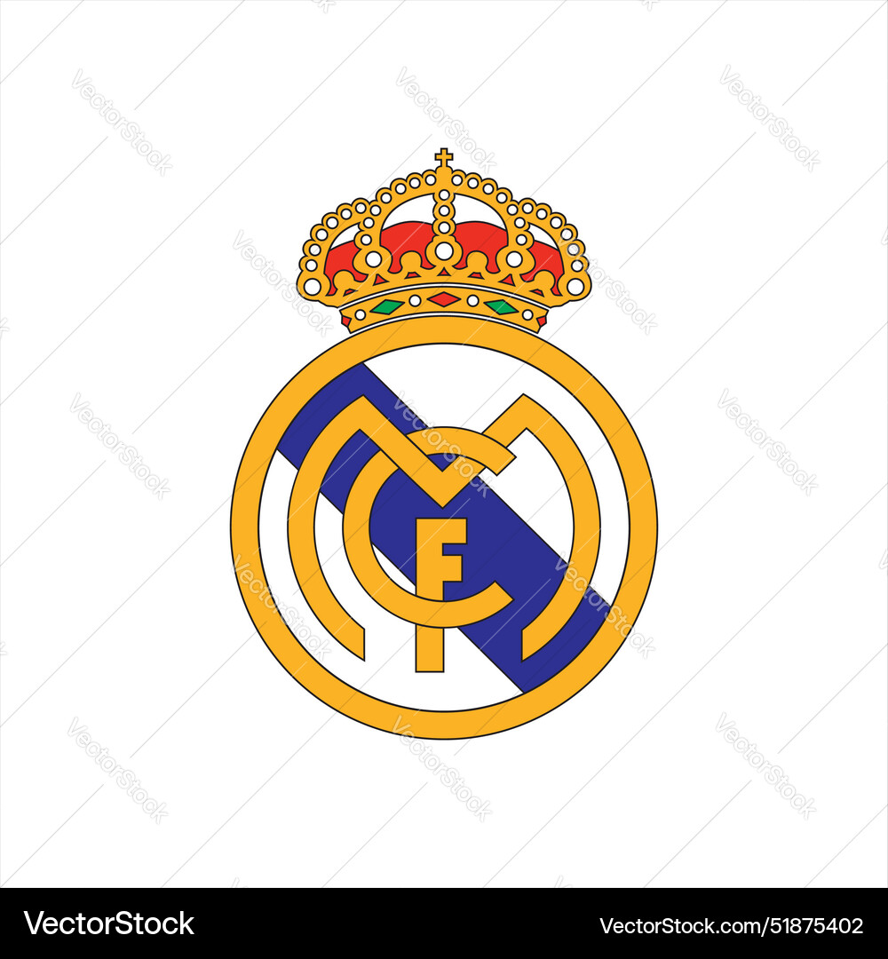 Real madrid cf logo Royalty Free Vector Image - VectorStock