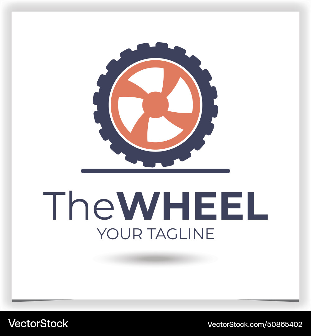Wheel logo design template Royalty Free Vector Image