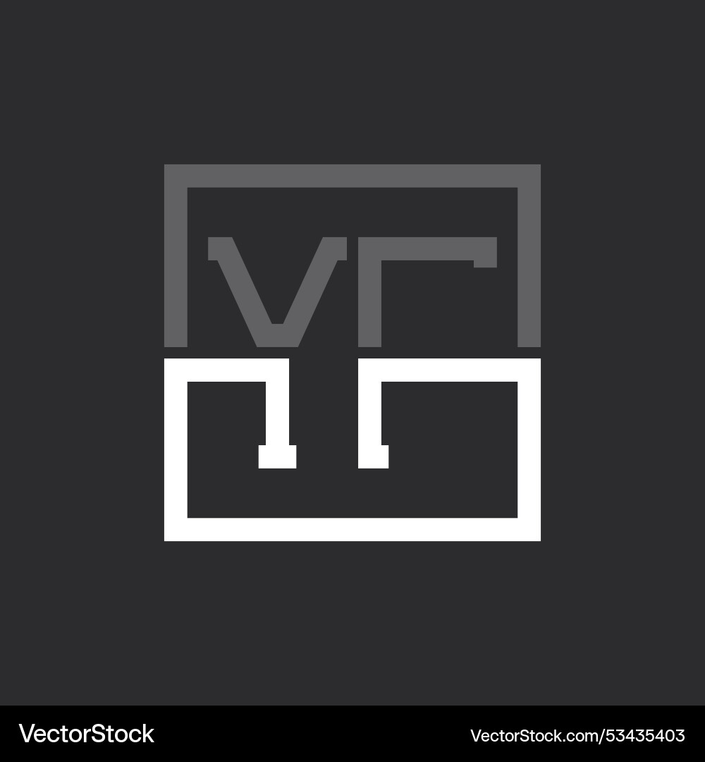Creative modern minimalist yf letter logo design Vector Image